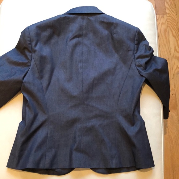 Talbots | Jackets & Coats | Talbots 4 One Button Blue Denim Blazer ...